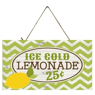 Farmhouse Ice Cold Lemonade Printed Handmade Sign 10" x 5" - Bed Bath ...