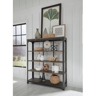 Dubois Reclaimed Wood and Metal Curio in Rodeo Brown and Black - 66" x ...