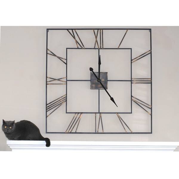 Oversized Mirage Square Metal Wall Clock 42" - N/A - Bed Bath & Beyond ...