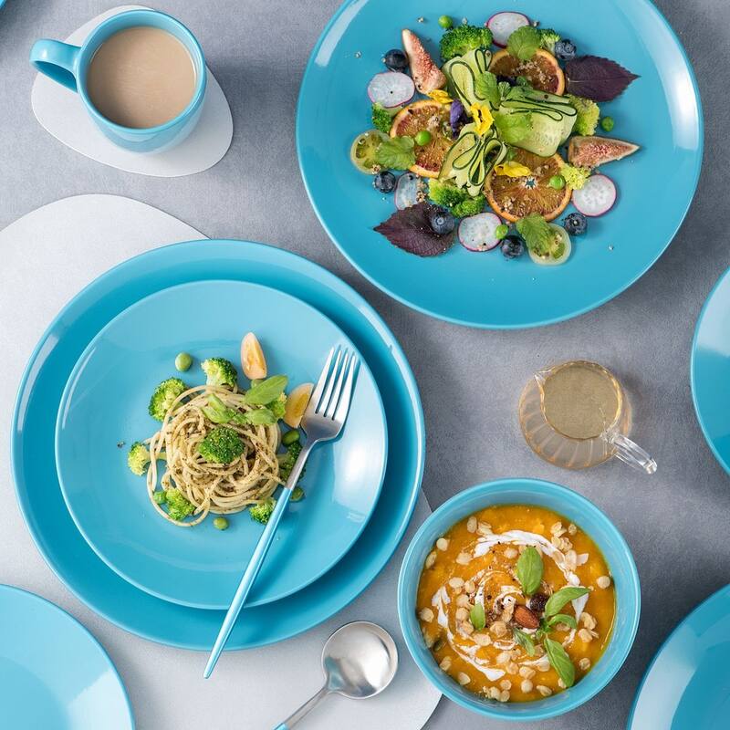 LOVECASA 16-Piece Porcelain Dinnerware Set (Service for 4) - Overstock ...