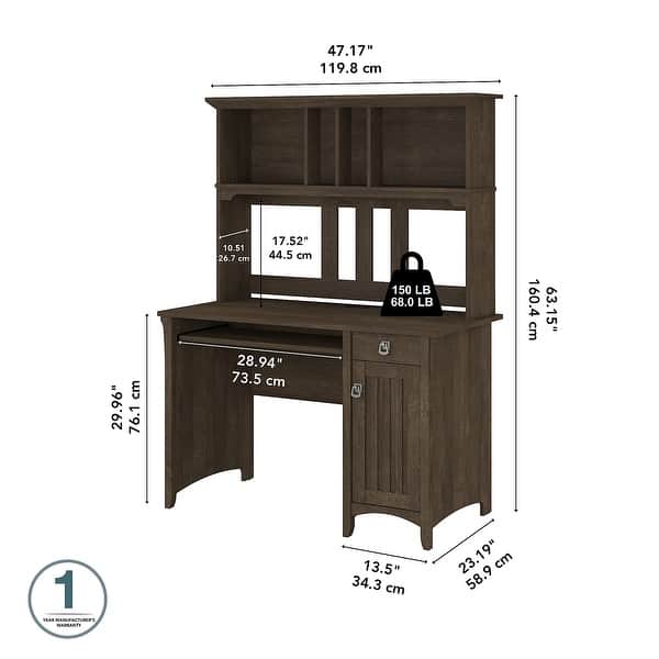 Mission Style Desk with Hutch - Bed Bath & Beyond - 20132370