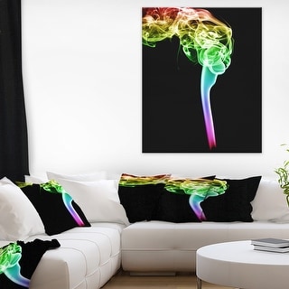 Isolated Abstract Smoke on Black" Abstract Canvas Wall Art Print - Bed ...