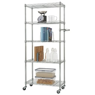 TRINITY BASICS® EcoStorage® 5-Tier 24x12x55.5 Pantry Rack w/ Wheels ...