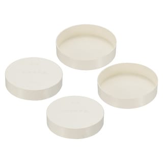 89mm ID Pipe End Caps, 4 Pack Round Tubing Insert Pipe Cover, White ...