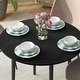 HOMCOM 35" Round Folding Dining Table, Collapsible Drop Leaf Table for ...