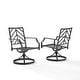 Crosley Otto 2Pc Outdoor Metal Dining Swivel Chair Set - Bed Bath ...