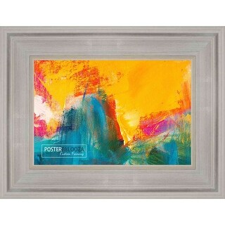 24x12 Contemporary Silver Complete Wood Picture Frame with UV Acrylic ...