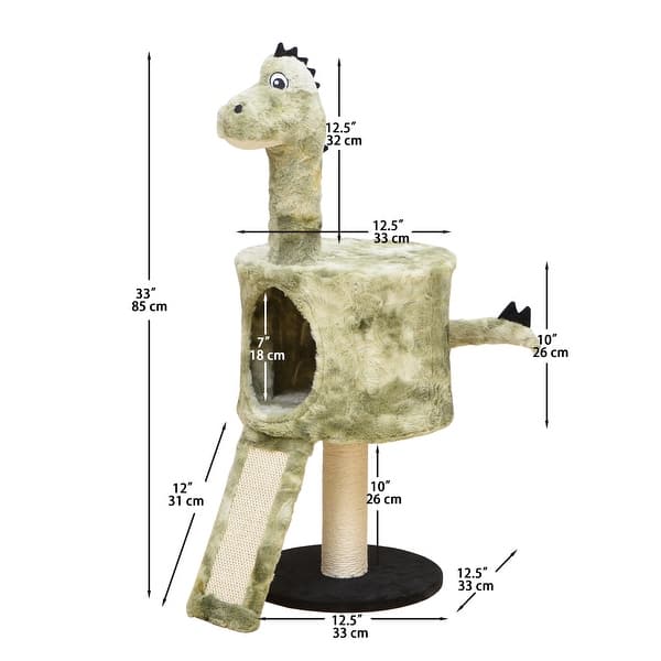 Catry Cat Tree with Scratching Post - Animal Cat Tower Flamingo ...