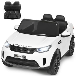 12V Licensed 2-Seater Land Rover Kid Ride On Car -White - White - 50" x ...
