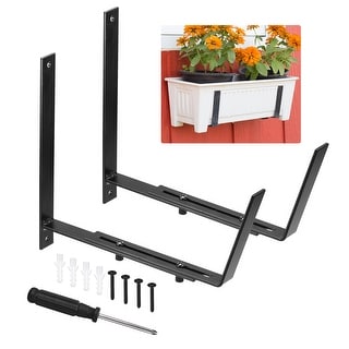 Adjustable Window Planter Box Brackets Universal Window Box Holder 2PCS ...