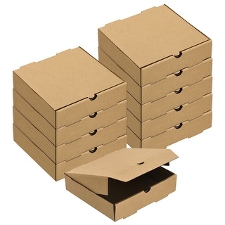 Pizza Box, 10pcs 7x7 Inches - Cowhide Paper Square Mini Pizza Boxes ...