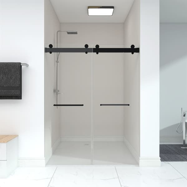 Frameless Double Sliding Shower Door - Bed Bath & Beyond - 36693071