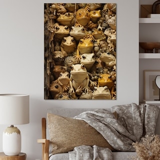 Designart "Minimalism Frog Pyramid I" Frogs & Toadswall Art - Bed Bath ...