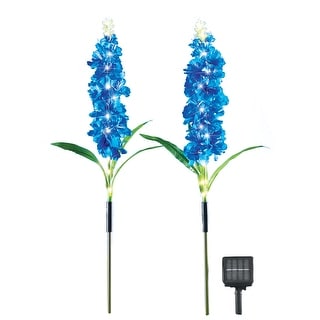 Solar Powered Artificial Hyacinth Stakes - Set of 2 - 7 x 32 x 4.5 ...