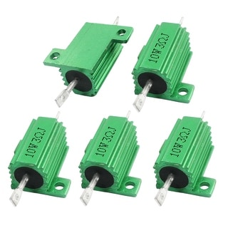5Pcs 3 Ohm 10W Green Aluminium Case Heatsink Wirewound Load Resistors ...