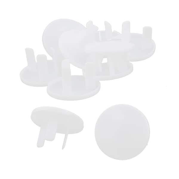 Home Plastic Anti Dust 3 Terminal Flat Outlet Socket Cover White 10pcs ...