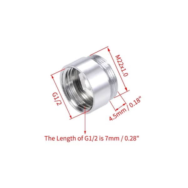 Faucet Adapter M22x1.0 Male to G1/2 Female Thread Copper Aerator ...