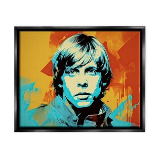 Stupell Pop Style Luke Portrait Framed Floater Canvas Wall Art Design ...