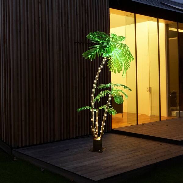 Lighted Palm Tree for Outside Patio Yard Party Pool - On Sale - Bed ...