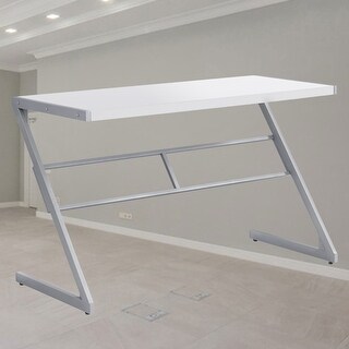 Stylish 48" Computer Desk with Laminated Top, Z-Frame Metal Base, and ...
