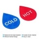 Self Stick Hot/Cold Water Label, Acrylic Waterproof Adhesive Signs for ...