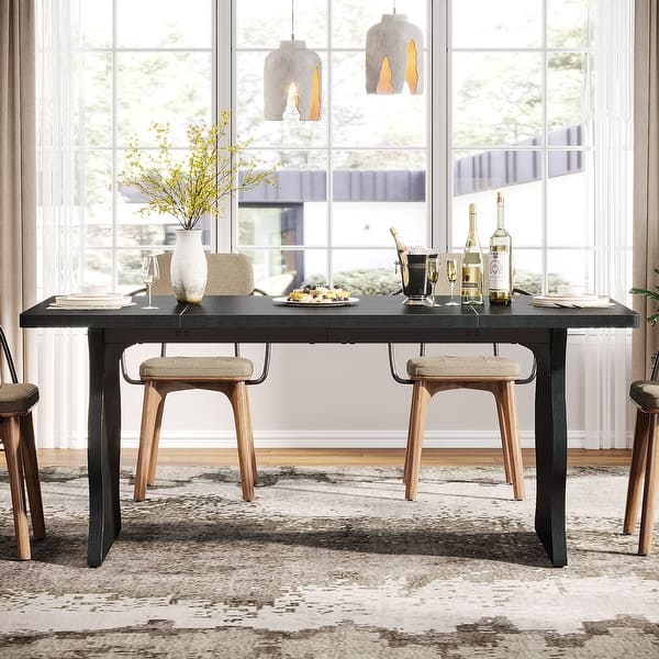 black rectangle dining table
