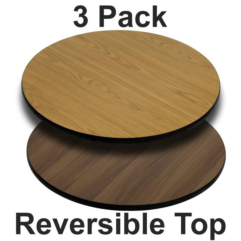 3 Pack 30'' Round Table Top with Reversible Laminate Top - Overstock ...