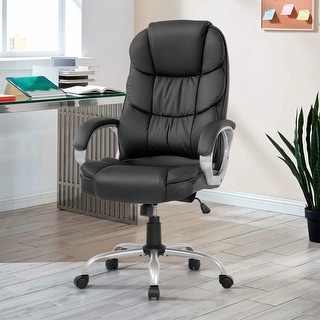 Baldwin Modern Black Ergonomic Swivel High Back Office Chair with ...