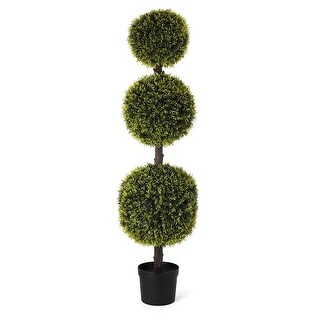 Artificial 4' Yellow Cypress Topiary Ball Tree - Bed Bath & Beyond ...
