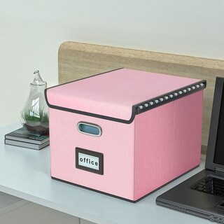 Collapsible File Storage Organizer Box with Lid - Bed Bath & Beyond ...