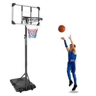 Teenagers Youth Height Adjustable 5.6 to 7ft Basketball Hoop 28 Inch ...