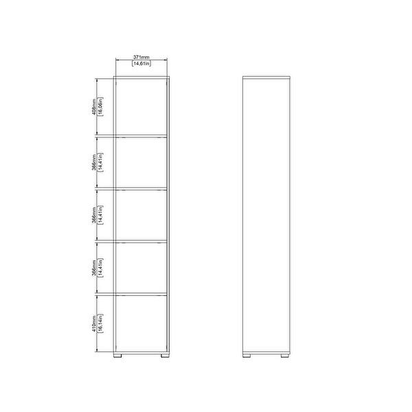 Carson Carrington Sign Open Narrow 5-shelf Bookcase - Bed Bath & Beyond ...