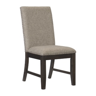 Set of 2 Chair Veneer Upholstered,Fabric Dining Room Kitchen Side Chair ...