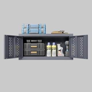 Wall-Mounted Metal Garage Storage Cabinet with Door - Bed Bath & Beyond ...