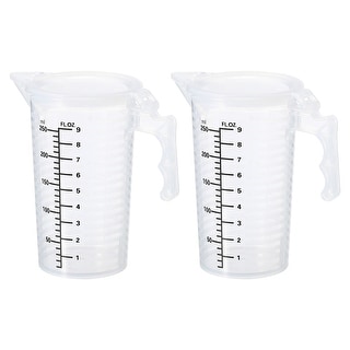 Graduated Beaker, 2 Pack 250ml PP Plastic Cup Double Sided Black ...