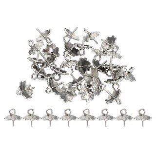 Eye Pin Bail Peg Pendants, 30Pcs 8x7mm Steel Mini Eye Pin, Silver Tone ...