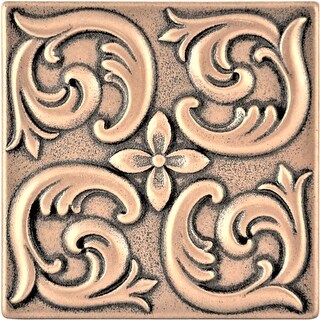 Moroccon Metal Insert Tile Bronze 2x2 ( PACK OF 8 PIECE) - Bed Bath ...
