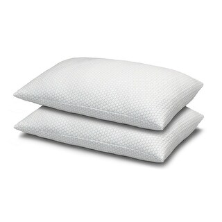 Cool N' Comfort Medium Density Gel Fiber Pillow with CoolMax Technology, for All Sleep Positions ...