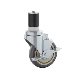 Set of 4 Commercial Heavy Duty Casters with 2 Swivel Casters, 2 Locking ...