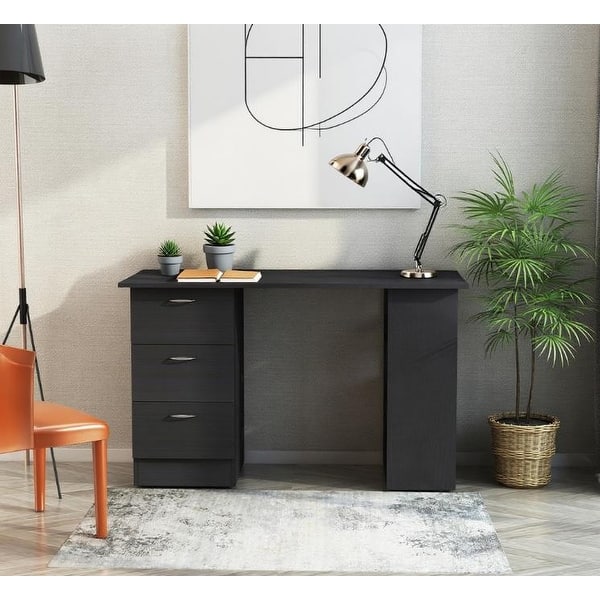 Modern Home Office Computer Desk Bookcase Combo Writing Table ...