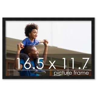 16.5x11.7 Contemporary Black Complete Wood Picture Frame with UV ...
