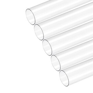 Plastic Pipe Rigid Tube Clear 0.78"(20mm) ID 0.83"(21mm) OD 17" (425mm ...