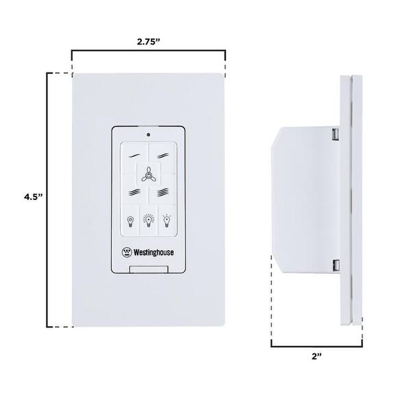 Westinghouse 7788500 4 Speed Ceiling Fan and LED Light Wall Control ...
