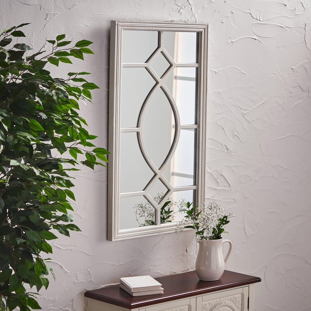 Emmons Farmhouse Rectangular Wooden Rustic Mirror by Christopher Knight ...