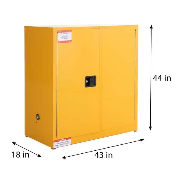 Steel Flammable Safe Storage Cabinet with 2 Shelf - Bed Bath & Beyond ...