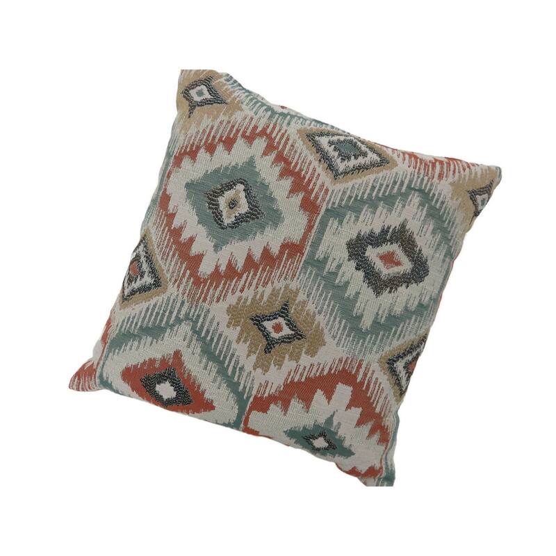 Contemporary Style Diamond Patterned Set of 2 Throw Pillows, Multicolor ...