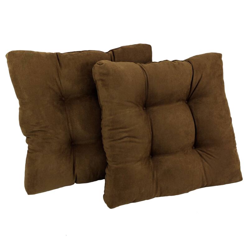 19-inch Square Microsuede Chair Cushion (Set of 1, 2, or 4) - 19 x 19 ...