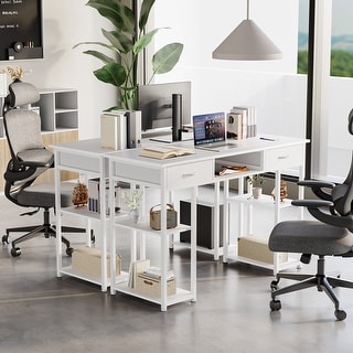 Computer Desk Writing Table With Ample Workspace and Storage - Bed Bath ...