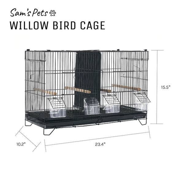 Willow 24'' Bird Cage In Black - Bed Bath & Beyond - 40195743