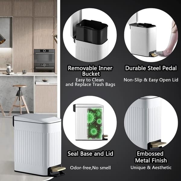 locking trash can bathroom